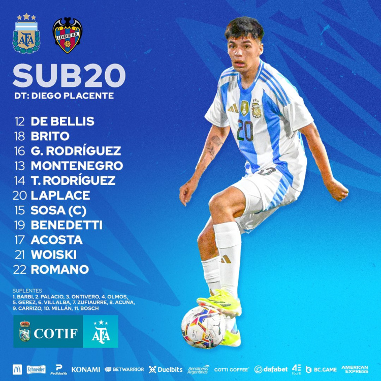 La Selección Sub 20 venció 1-0 a Levante por la segunda fecha del COTIF ...
